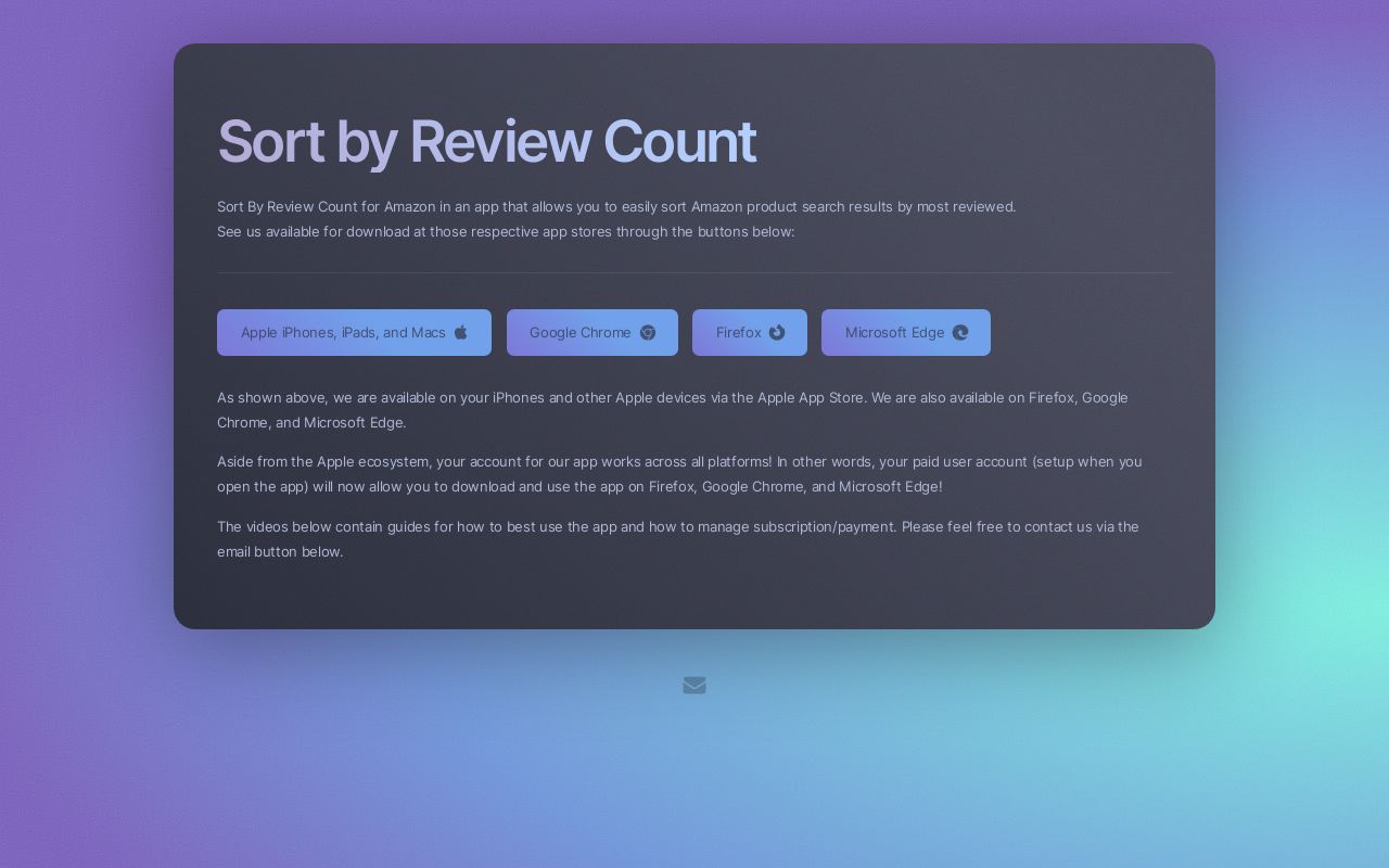 Sort By Review Count